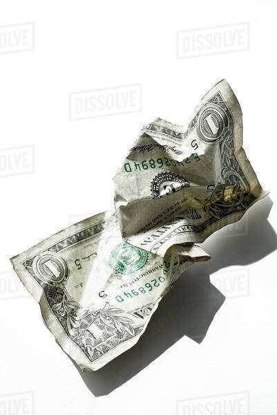 Crumpled banknote - Royalty-free Stock Photo | Dissolve