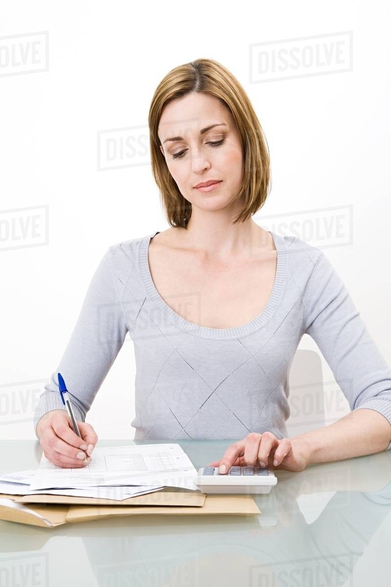 Woman writing - Royalty-free Stock Photo | Dissolve