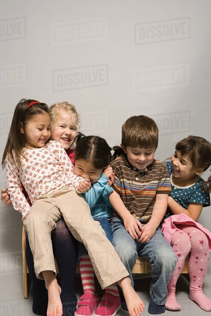 Children fooling around - Stock Photo - Dissolve