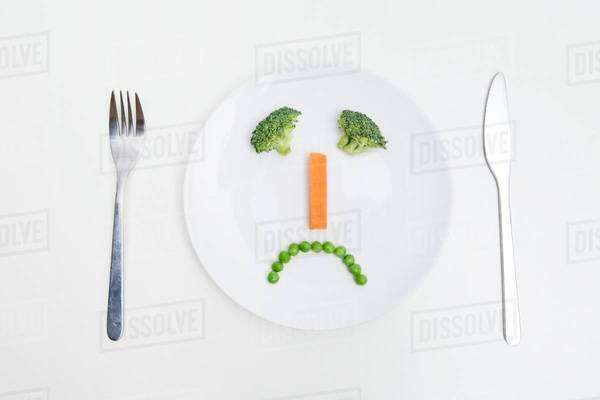 A sad face of vegetables - Royalty-free Stock Photo | Dissolve