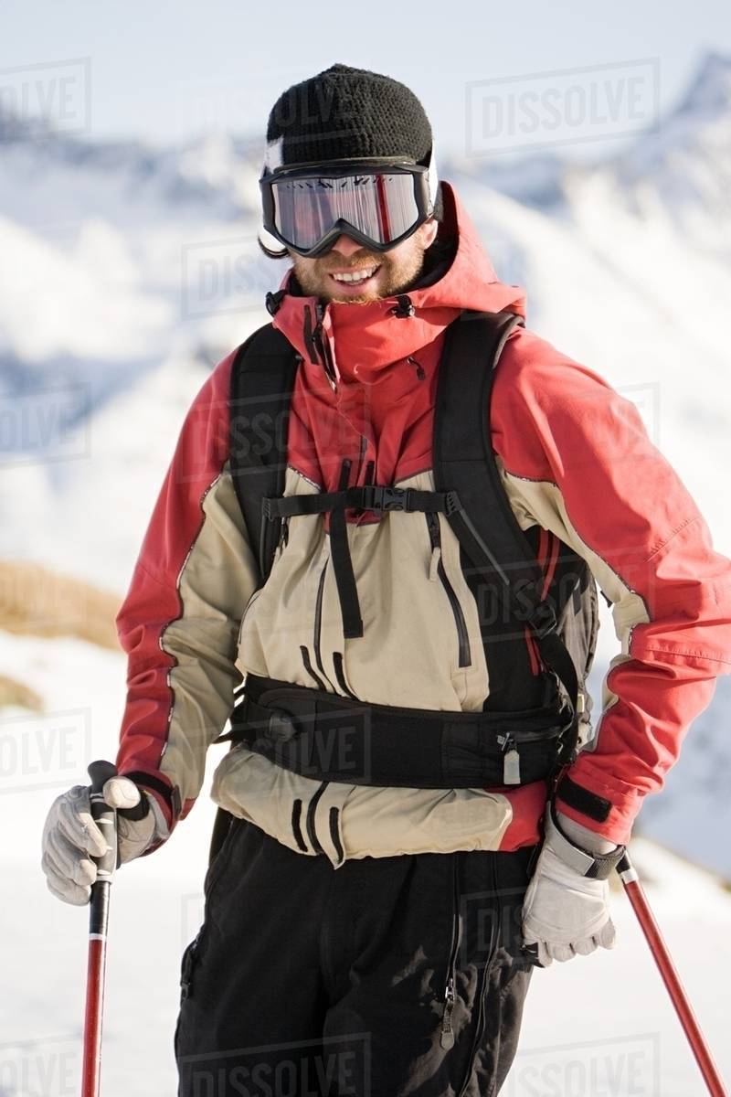 Portrait of a male skier - Royalty-free Stock Photo | Dissolve