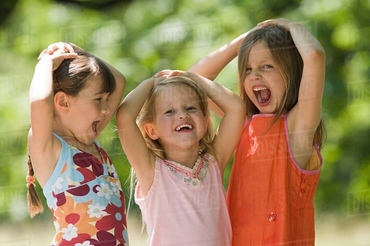 Girls shouting - Royalty-free Stock Photo | Dissolve