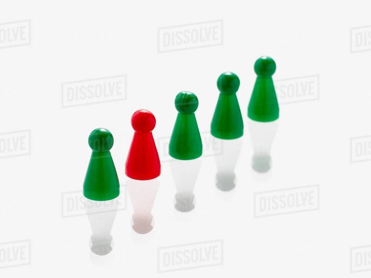 Game counters in a row - Stock Photo - Dissolve