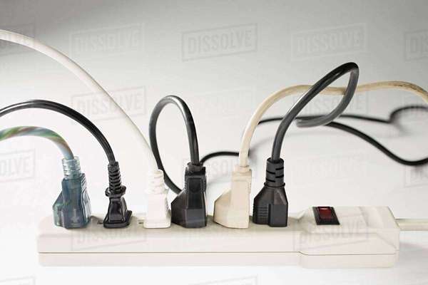 Electric plugs and electrical sockets - Stock Photo - Dissolve