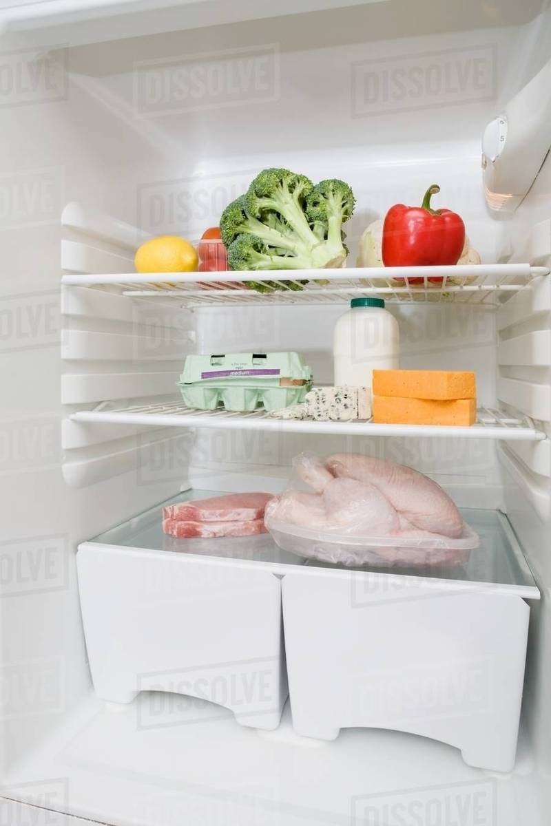 Food groups in a fridge - Royalty-free Stock Photo | Dissolve