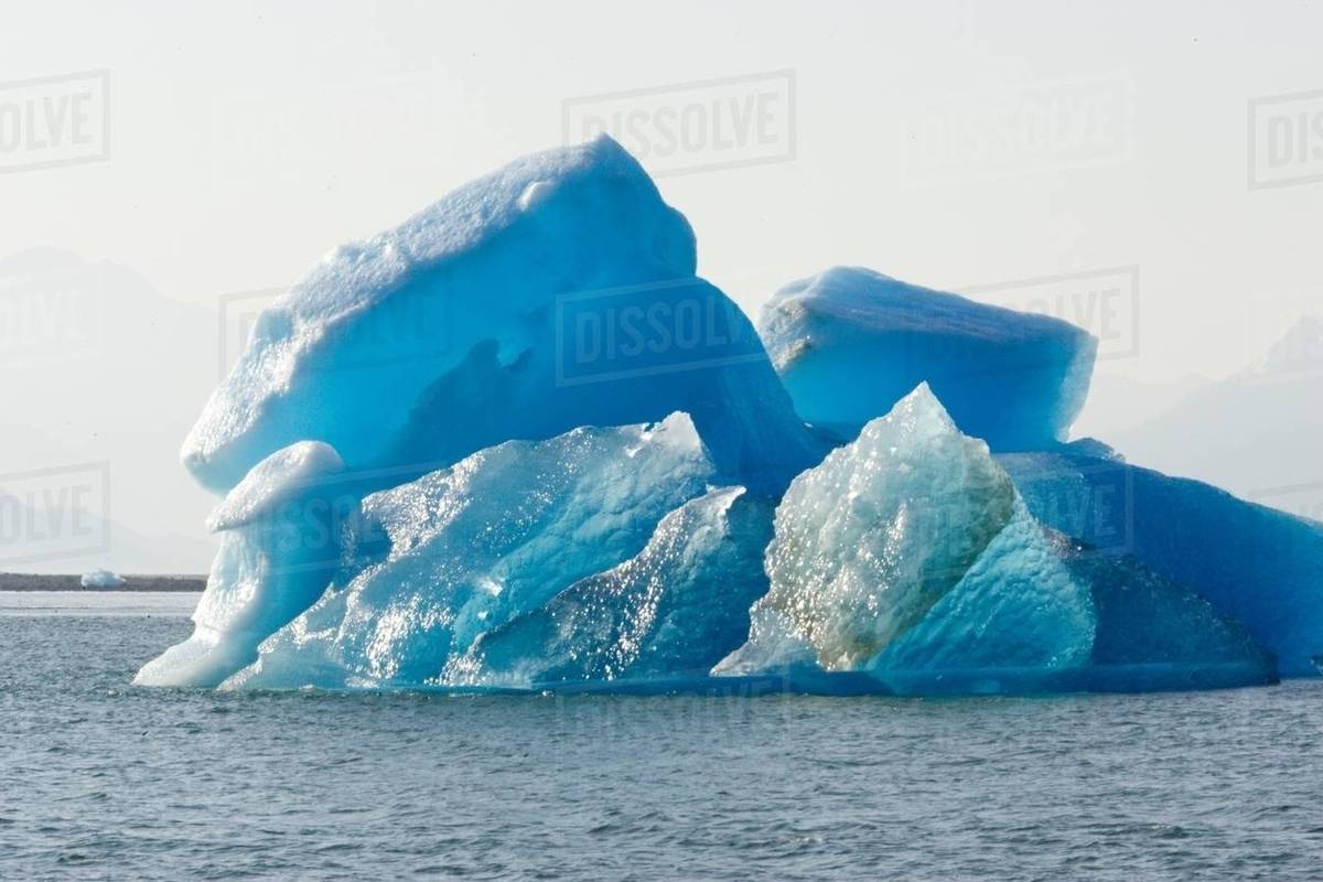 Iceberg calved from glacier. - Stock Photo - Dissolve