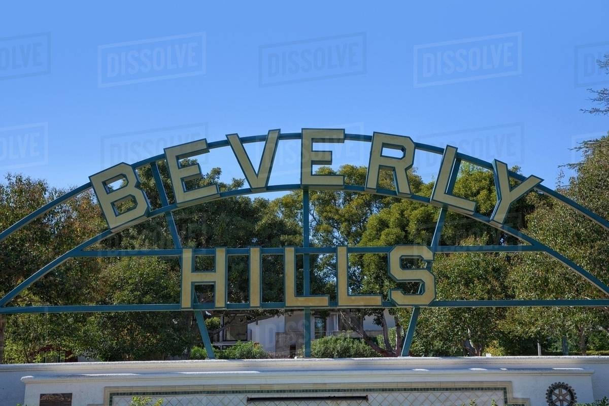 Beverly Hills entrance sign - Royalty-free Stock Photo | Dissolve