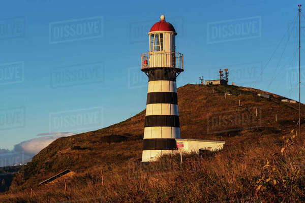 Morning view of Petropavlovsky Lighthouse founded in 1850 - oldest ...