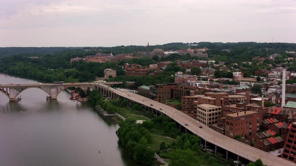 Aerial view of Georgetown University. - 4K Royalty-free Stock Video ...