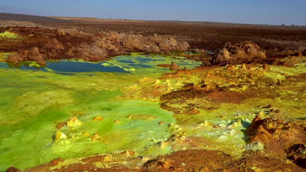 Dallol acid lakes in the Danakil depression in Ethiopia, Africa. - HD ...