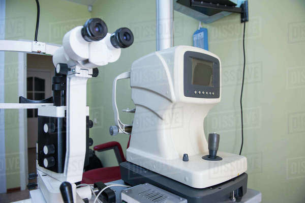 Modern medical equipment in the ophthalmology office - Royalty-free ...