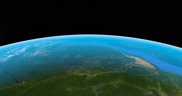 Amazon river in earth planet from space outer - Stock Video Footage ...