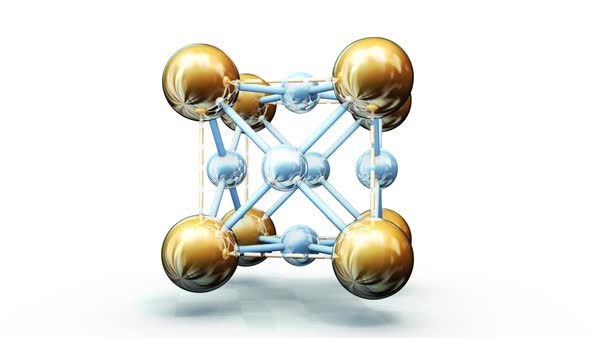 Silicon dioxide, crystalline structure. Animation showing the basic ...