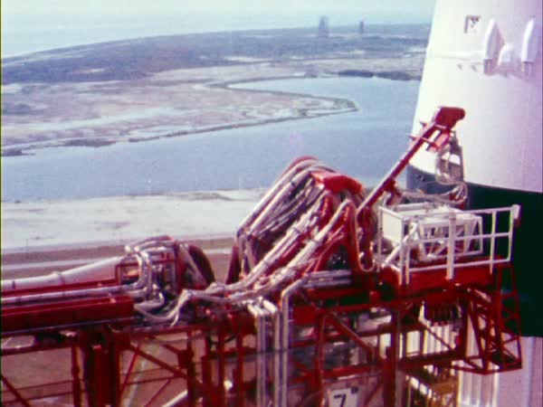 Apollo 11 Saturn V rocket launch, 16th July 1969. This high-speed ...