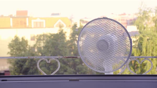 Fan chilling home on a hot summer day - 4K Royalty-free Stock Video ...