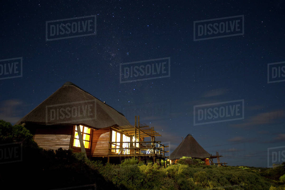 View of the chalet ate the Agulhas rest camp - Royalty-free Stock Photo ...