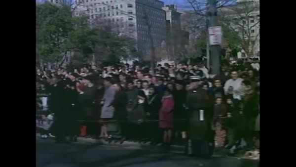 1963 - Footage shot from JFK's funeral procession shows the immense ...
