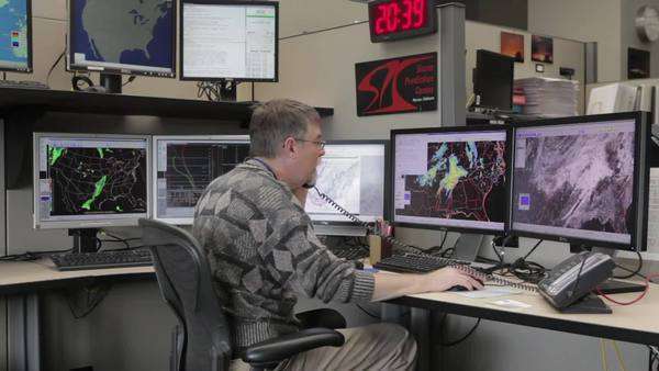 NOAA storm prediction center in Norman, Oklahoma. - Stock Video Footage ...