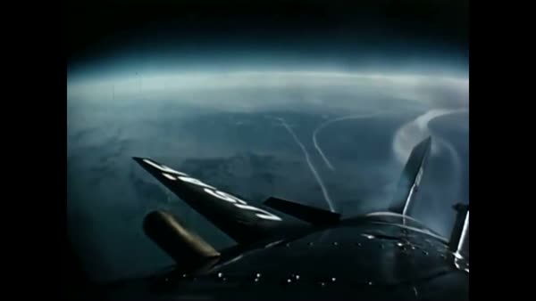 Major Bob White pilots a X-15 hypersonic spaceplane and brings it in ...