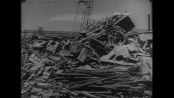 The U.S. army recycles tons of scrap metal from World War Two to supply ...