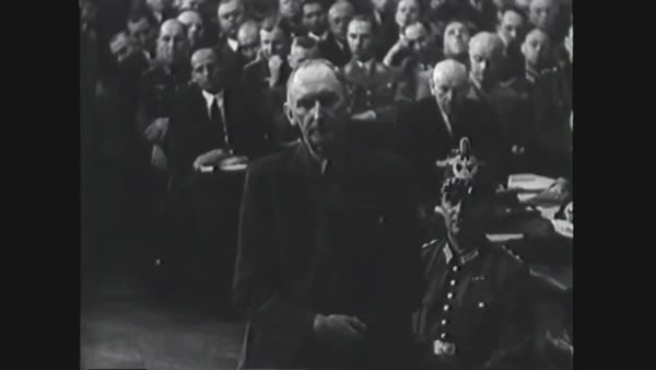 1944 - Field Marshal von Witzleben is interrogated by Judge Freisler at ...