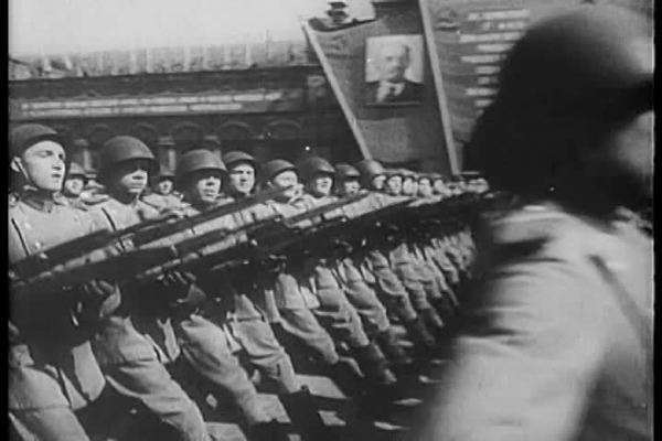The Soviet Union rises following World War II. Good footage of Stalin ...
