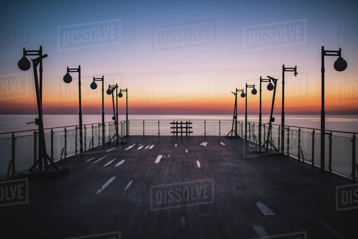 Sunset On The Pier - Royalty-free Stock Photo | Dissolve