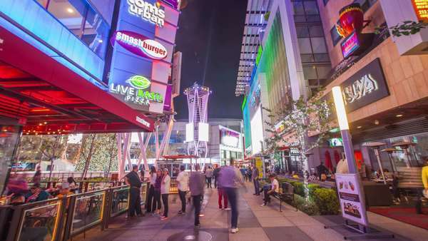 DOWNTOWN, LOS ANGELES, CALIFORNIA, USA - 04 JANUARY 2015, Hyperlapse ...