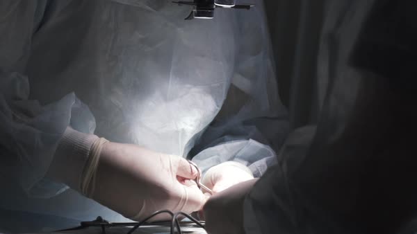 Medical background with surgery details. Action. Process surgery ...