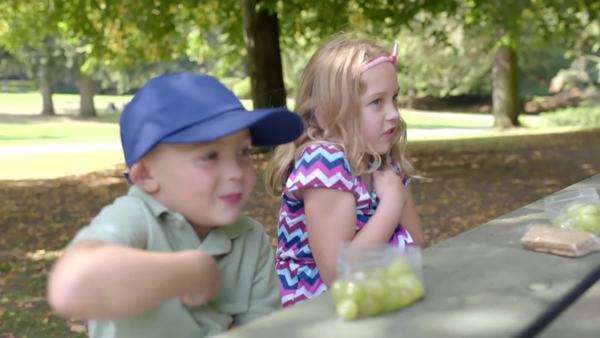 Funny little kids try to make fart noises with their hands in their ...