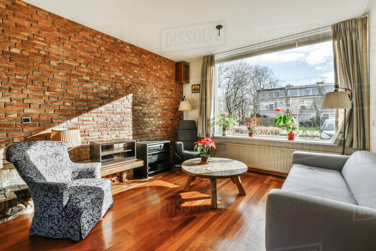 Interior of a beautiful and modern living room - Royalty-free Stock ...
