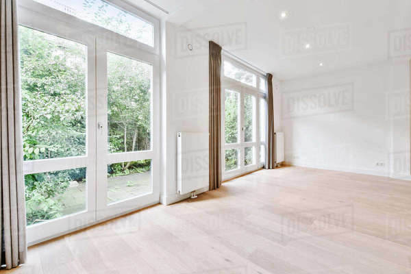 Large room interior in luxury residental building - Royalty-free Stock ...