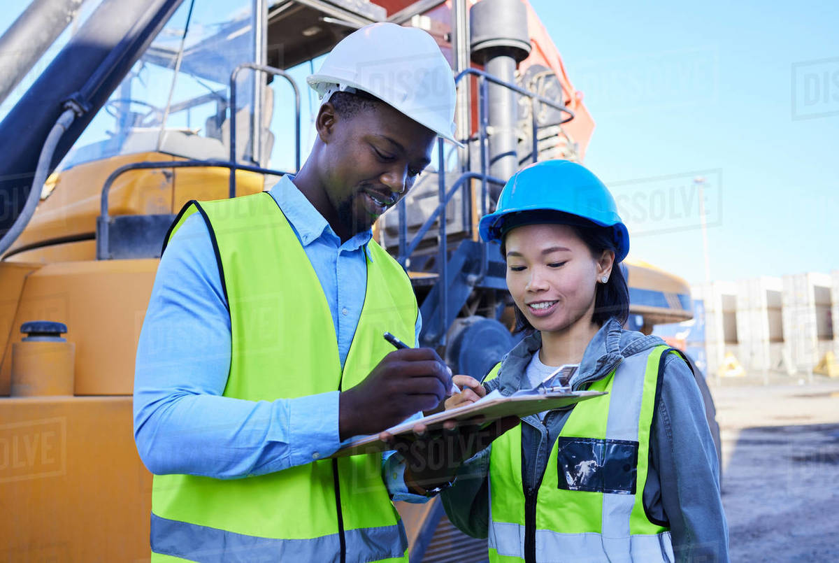 Logistics checklist, transportation and engineer people inspection of ...