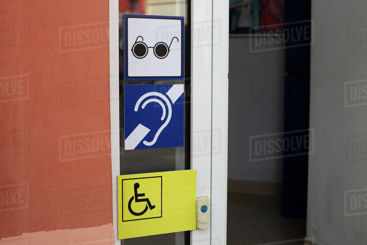 Signs for deaf people and for blind people with disabilities ...