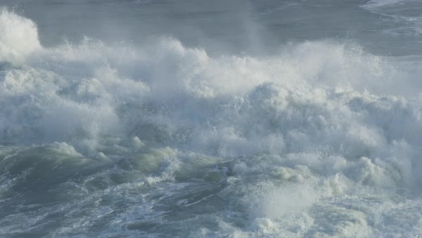 Wave crashing in Pacific Ocean during storm - 4K Royalty-free Stock ...