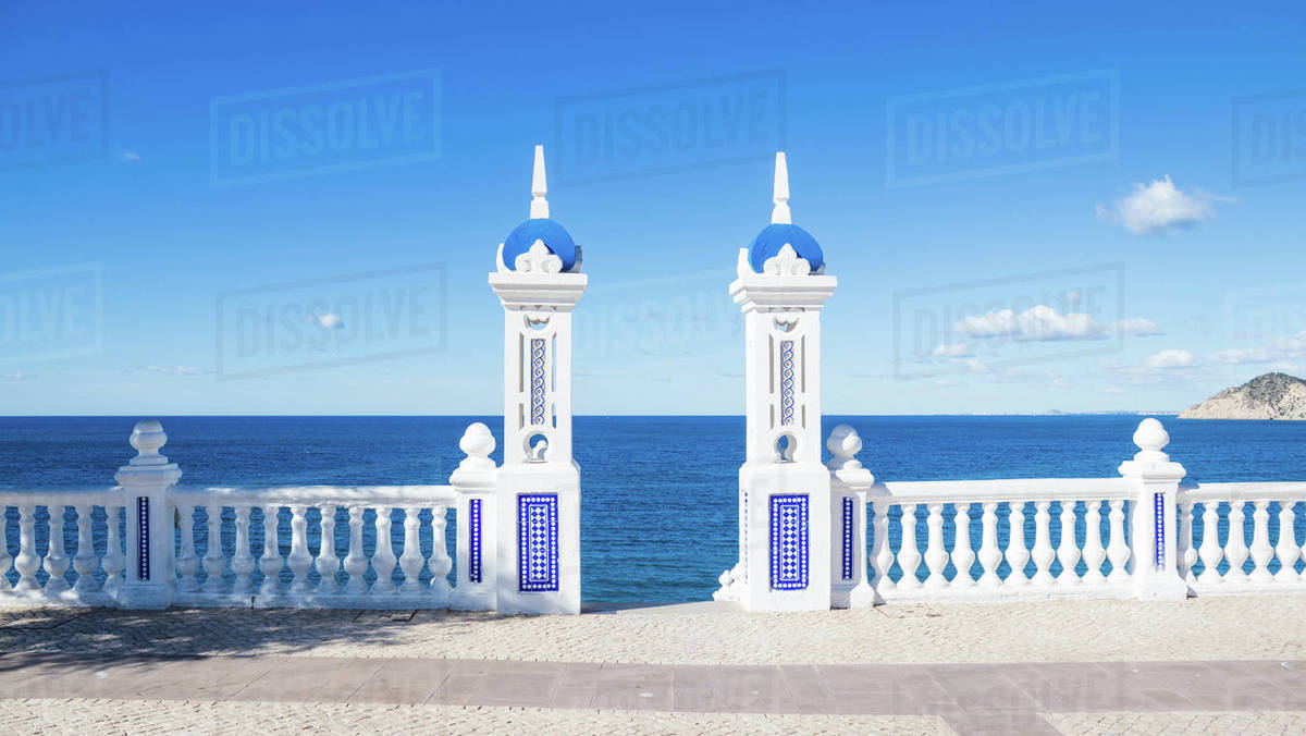Beautiful Mediterranean Balcony in Benidorm, Alicante, Spain. - Royalty ...