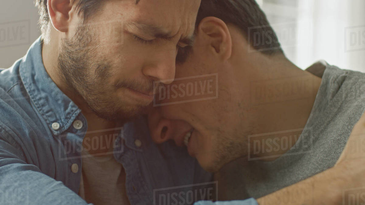 Sad drama concept. Close-up shot of a unhappy and depressed boyfriend ...