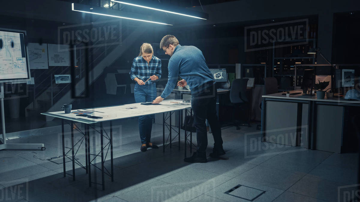 In the Dark Industrial Design Engineering Facility Male and Female ...