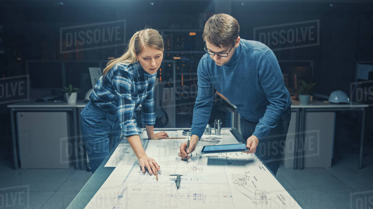 In the Dark Industrial Design Engineering Facility Male and Female ...