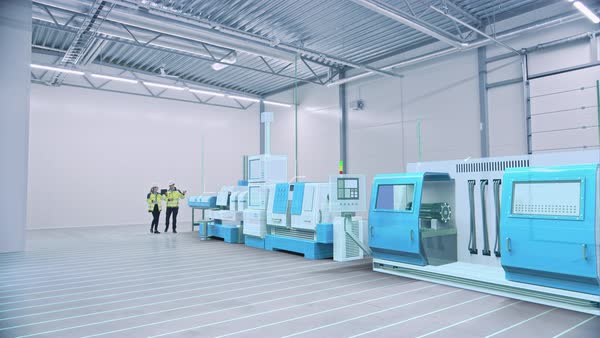 Two Engineers Use Digital Tablet Computer with Augmented Reality ...