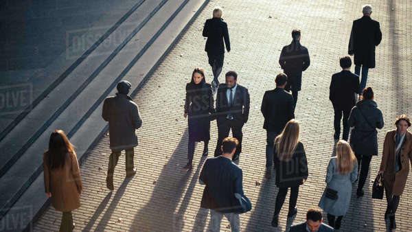 Office Managers and Business People Commute to Work in the Morning or ...