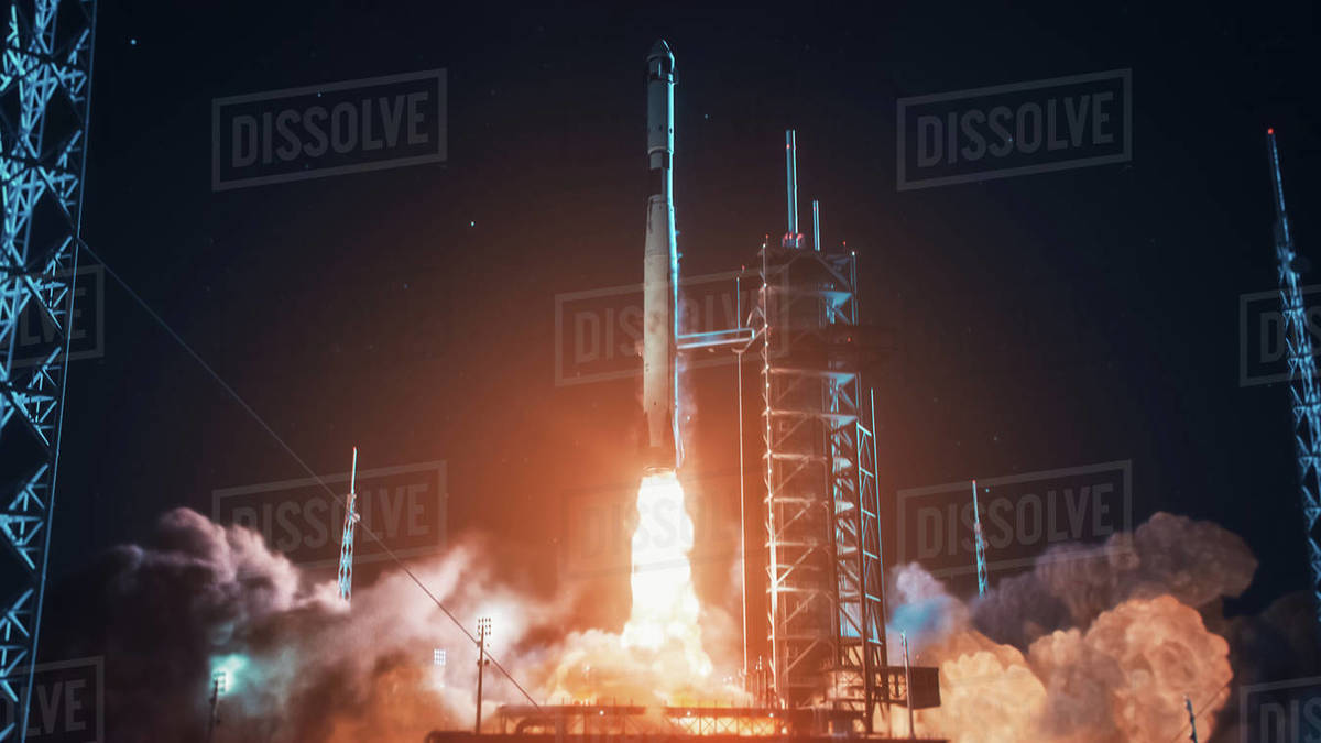 Launch Pad Complex: Successful Rocket Launching with Crew on a Space ...