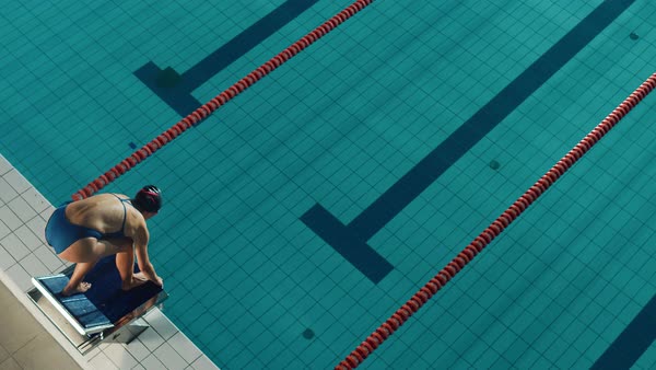 Female Swimmer Diving in Swimming Pool - 4K Royalty-free Stock Video ...