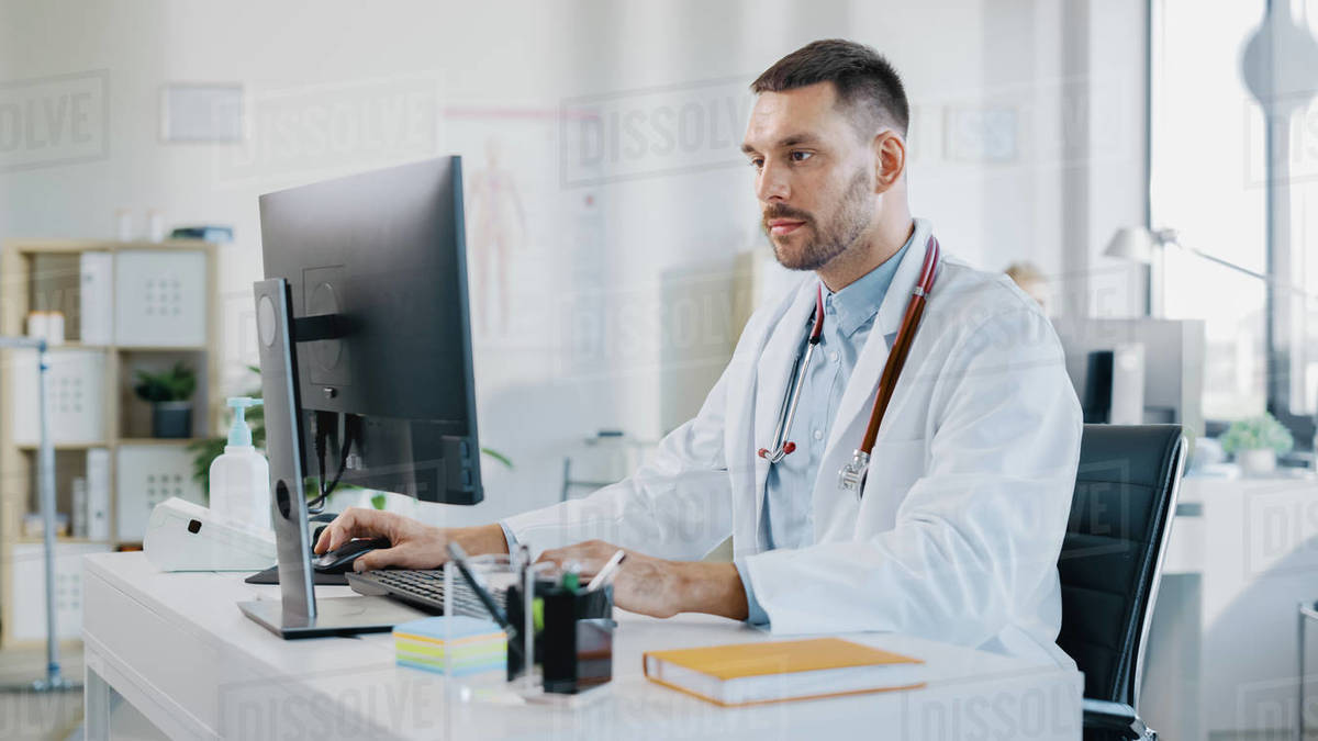 Hospital Medical Doctor Office: Portrait of Smiling Professional ...