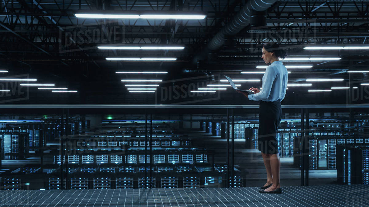 Data Center Engineer Using Laptop Computer - Royalty-free Stock Photo ...