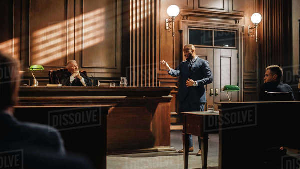 Male Public Defender Presenting Case - Royalty-free Stock Photo | Dissolve