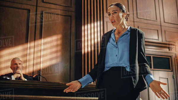 Female Public Defender Presenting the Case - Royalty-free Stock Photo ...