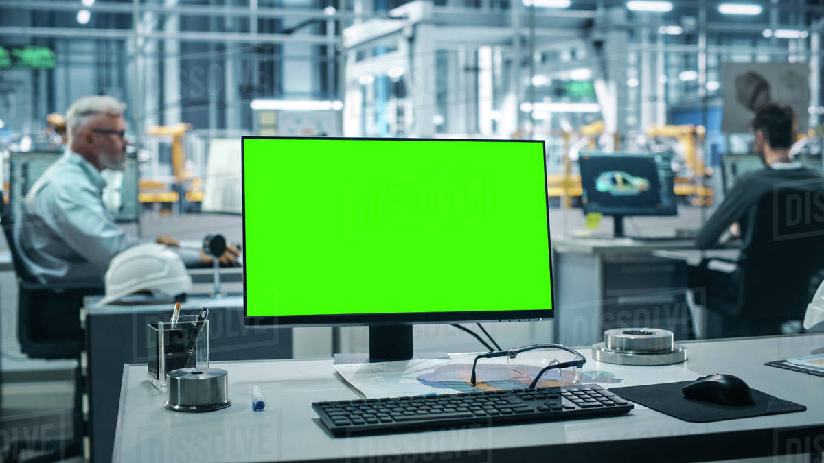 On the Desk Green Screen Chroma Key Computer - Royalty-free Stock Photo ...