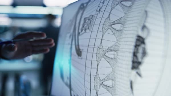 Close Up of a Computer Monitor Screen with 3D CAD Software with ...