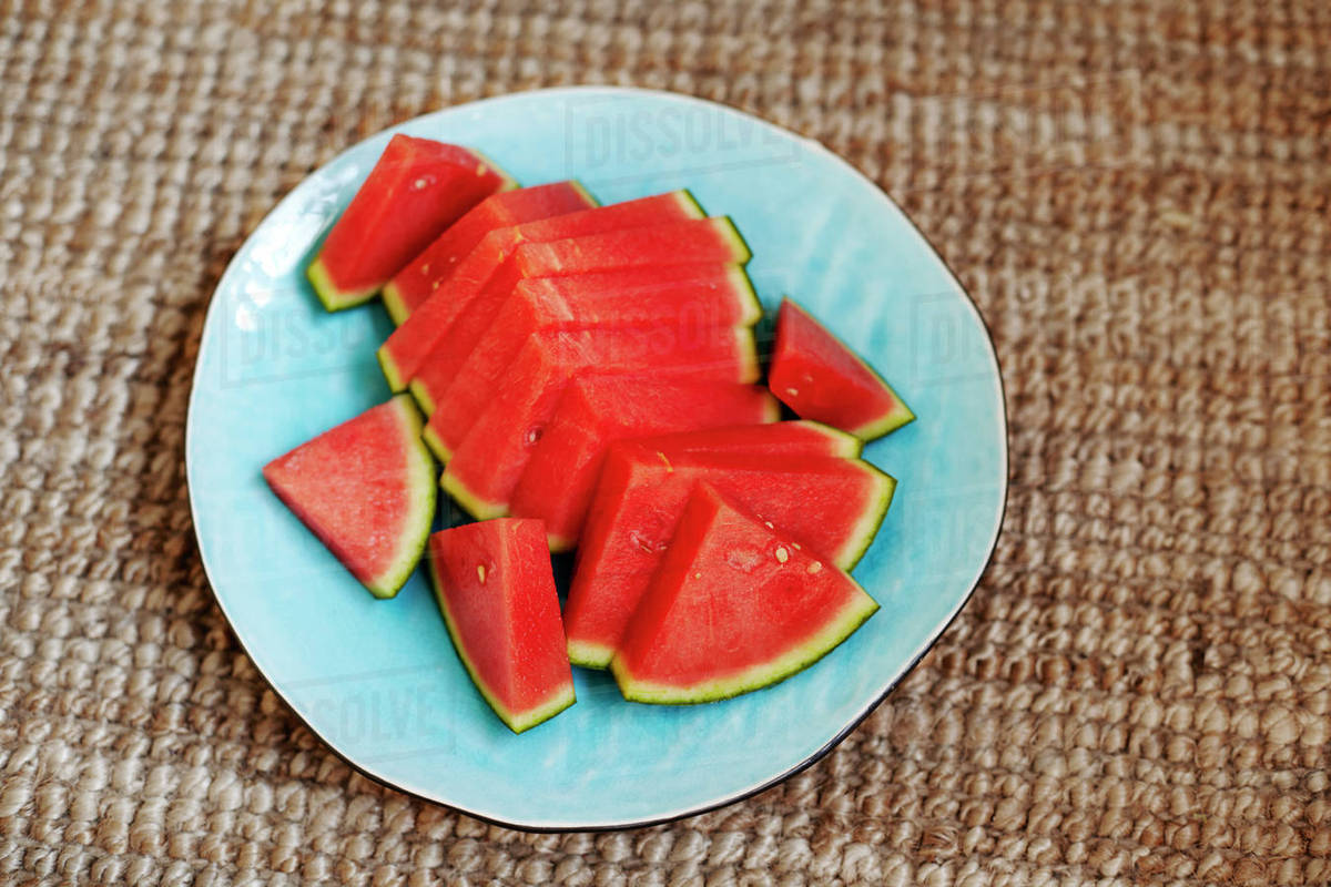 Watermelon on plate - Royalty-free Stock Photo | Dissolve